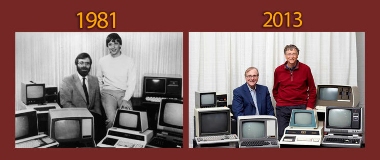 O dia em que Bill Gates e Paul Allen recriaram a foto mais icônica da ...