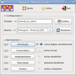 Klavaro, um programa-curso de digitação para Linux e Windows - Hardware ...