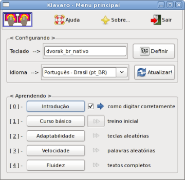 Klavaro, um programa-curso de digitação para Linux e Windows - Hardware ...