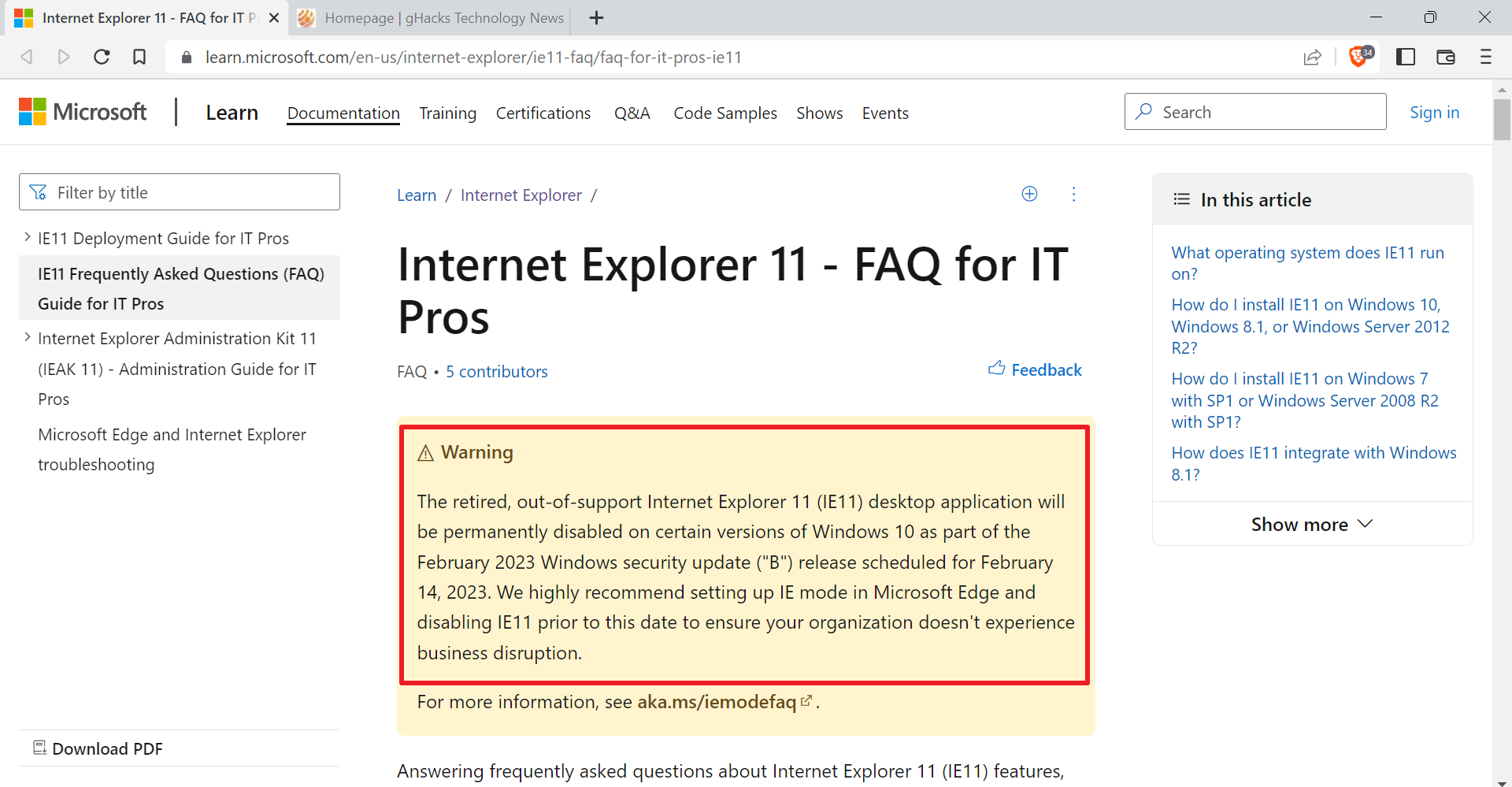 Microsoft desativará completamente o Internet Explorer em fevereiro de ...